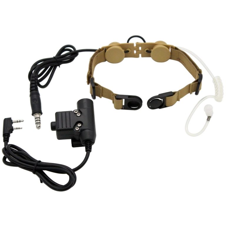 Interphone Z Tactical Throat Mic Z003 Air Tube U94 PTT Headset