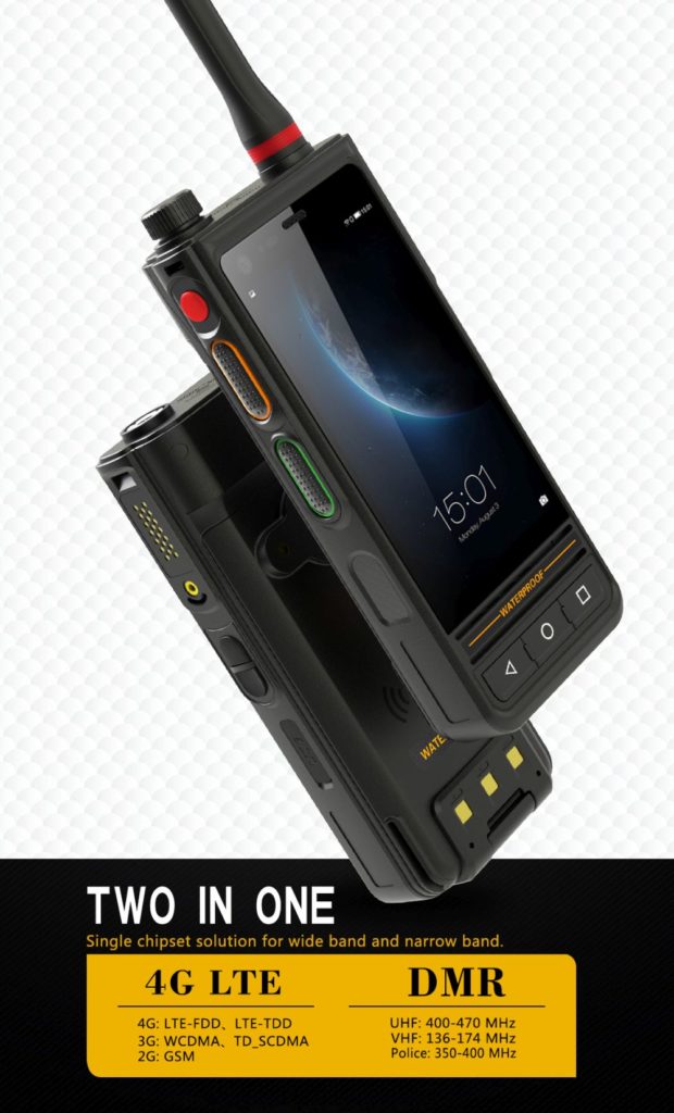 Upgraded Runbo E81 4 Inch IP67 Waterproof UHF VHF DMR POC Rugged ...