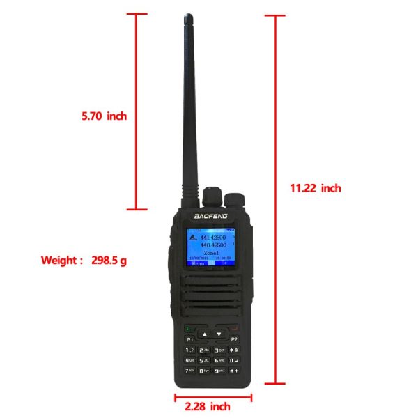 Baofeng DMR DM-1701 RD-5R Open GD77 Dual Mode Analog Digital Walkie Talkie Tier 1+2 Dual Time ...
