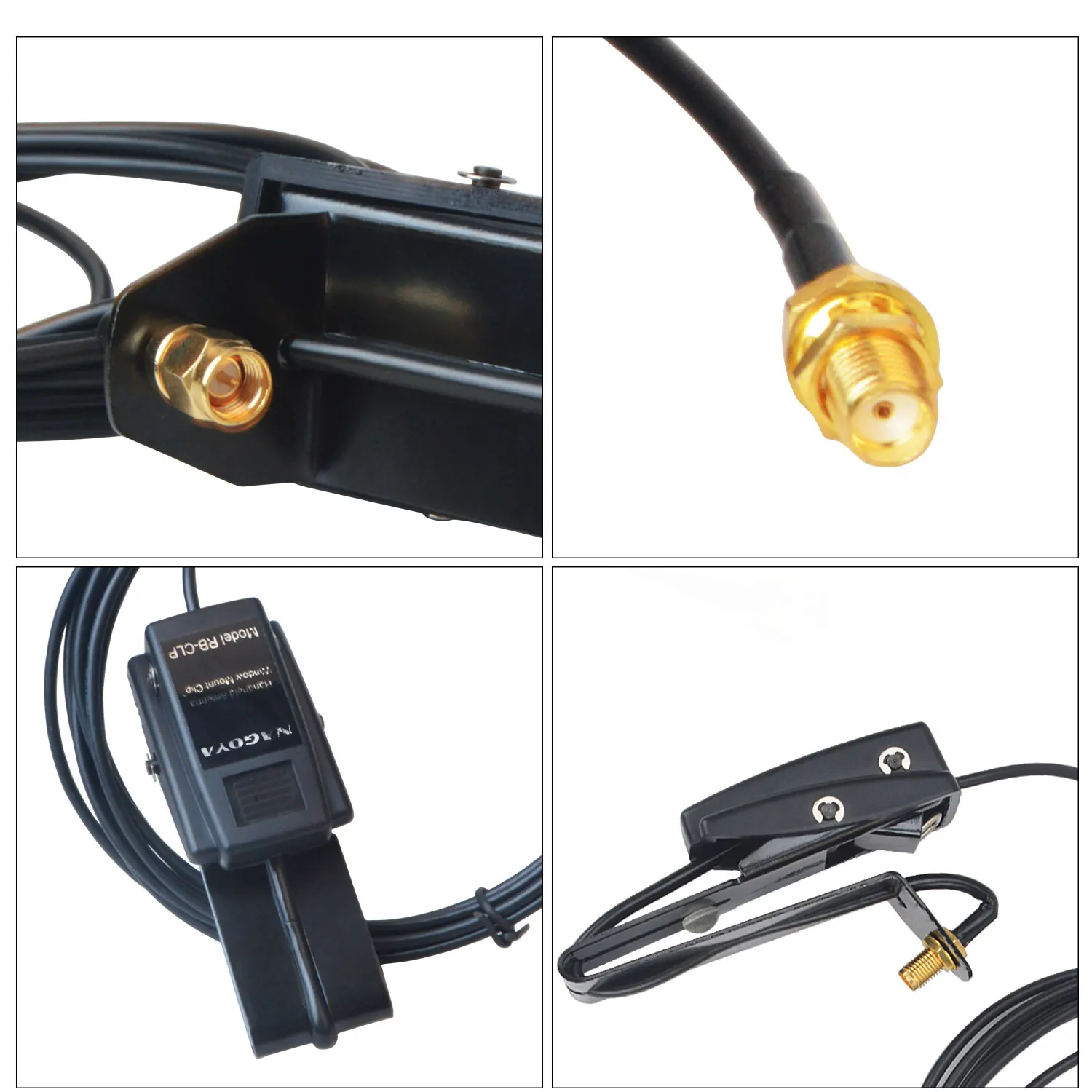 for Car Mobile Ham Radio Nagoya RB-CLP Window Clip Mount with RG-174/U ...